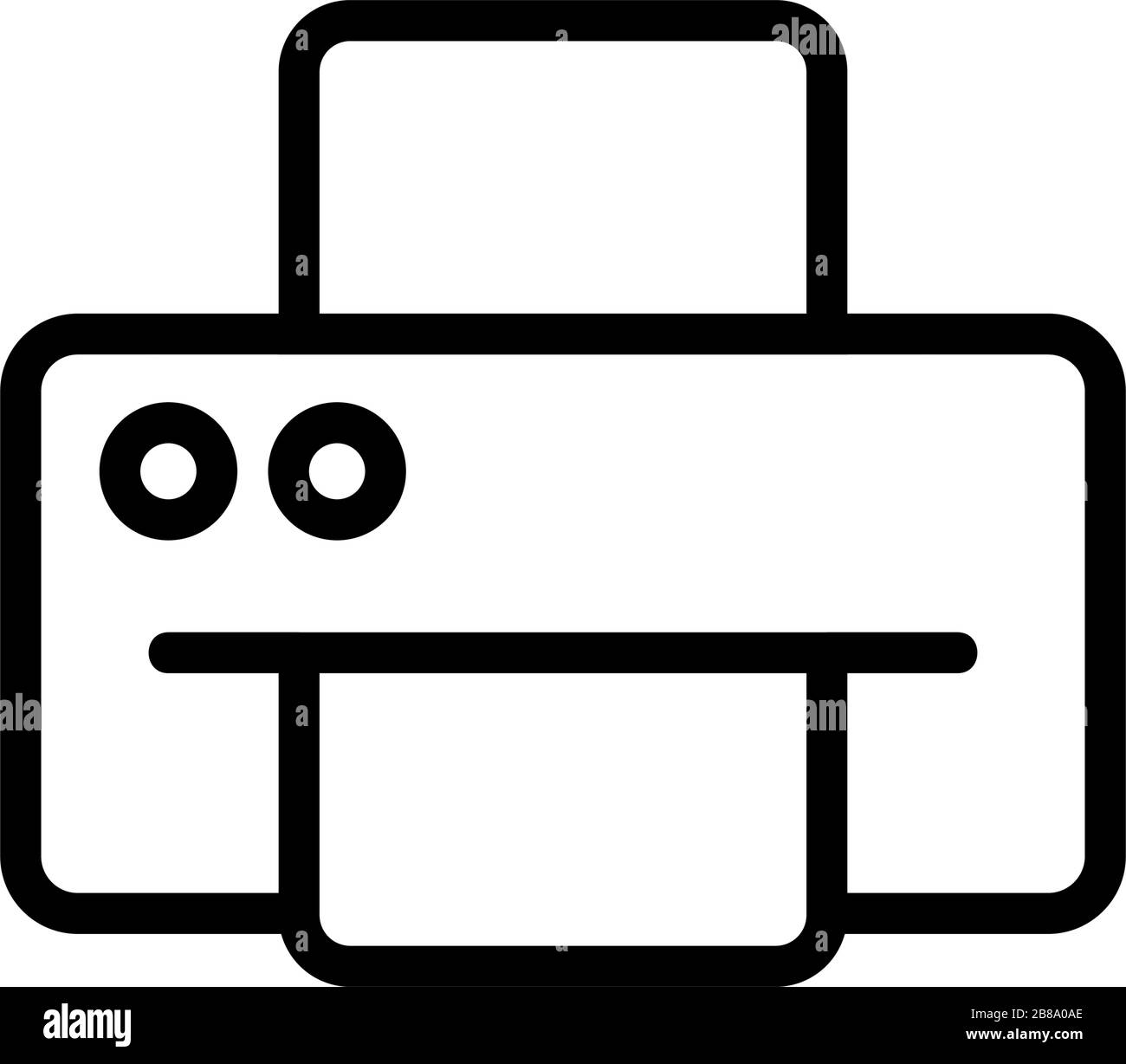 the inkjet printer icon vector outline illustration Stock Vector Image ...
