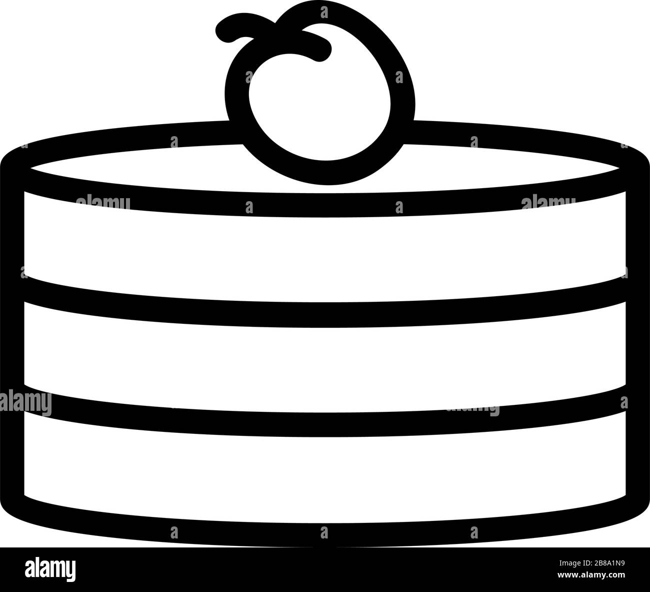 plum cake icon vector outline illustration Stock Vector Image & Art - Alamy