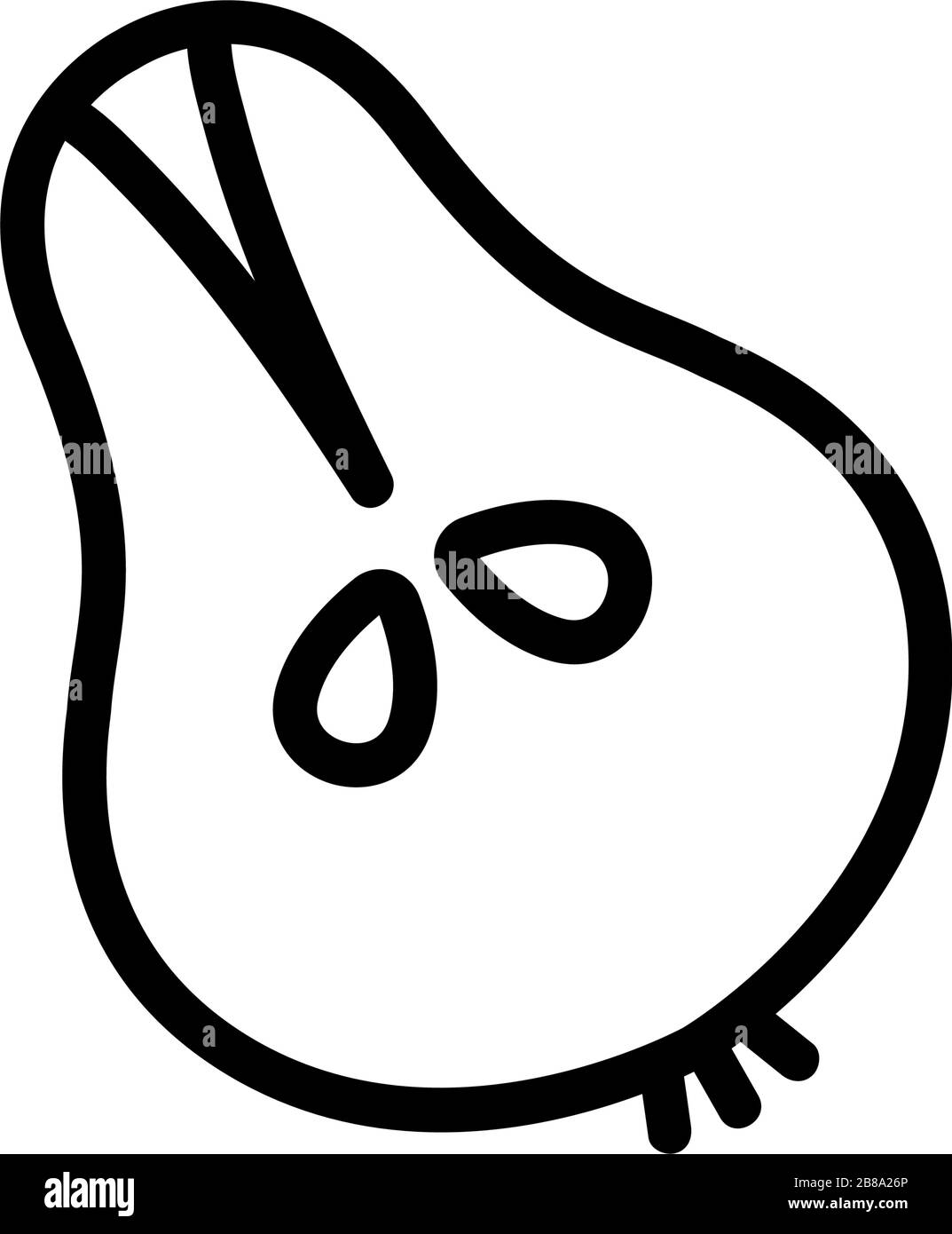 pear slices icon vector outline illustration Stock Vector Image & Art ...