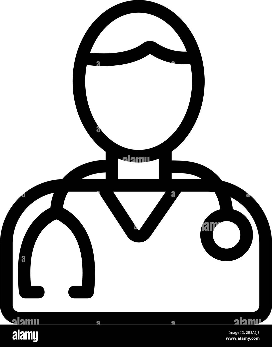 man doctor icon vector outline illustration Stock Vector Image & Art ...