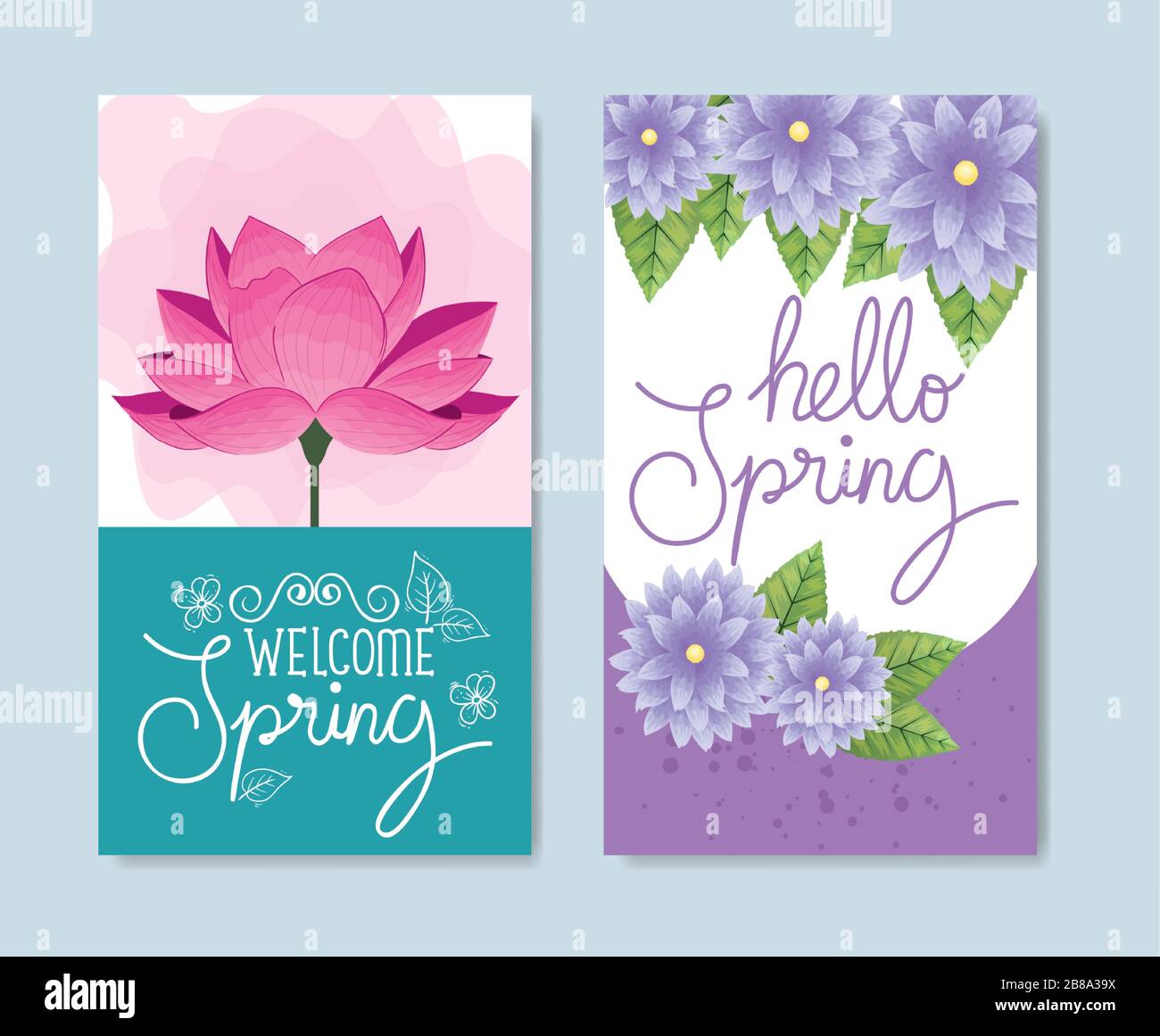 Welcome spring set Stock Vector Images - Alamy
