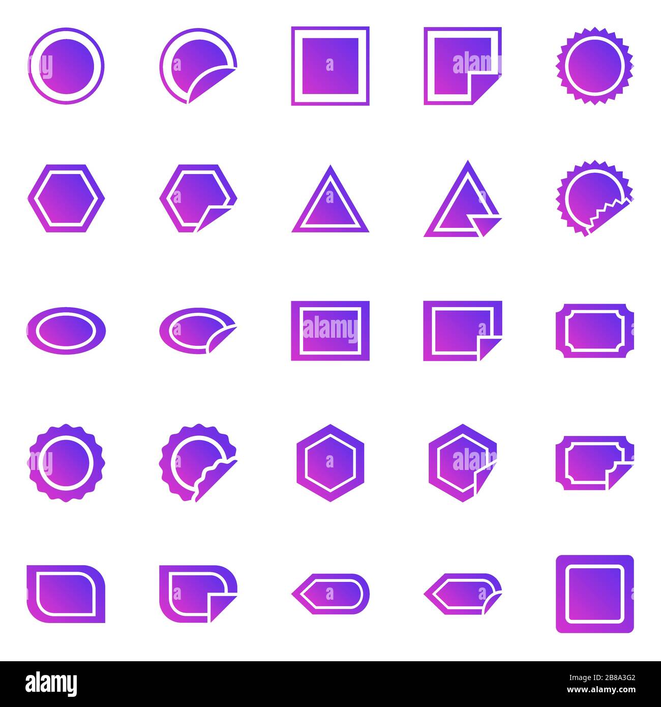 Label gradient icons on white background, stock vector Stock Vector ...