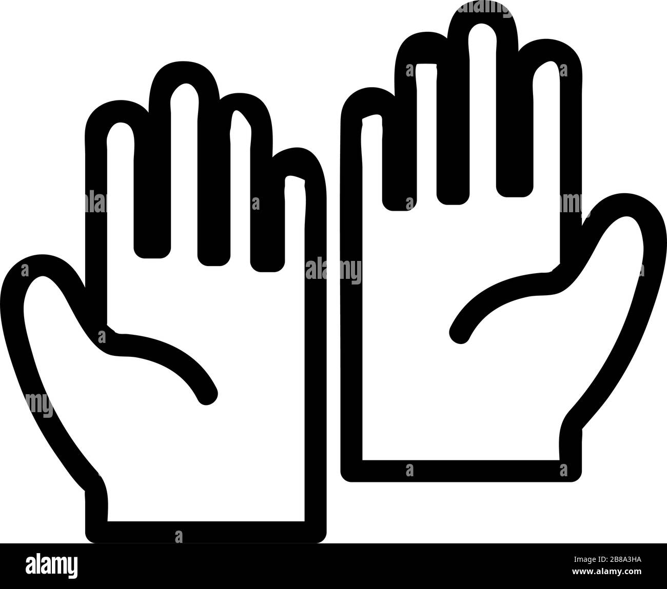 leather gloves icon vector outline illustration Stock Vector Image ...