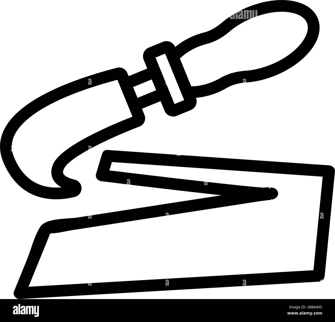 leather knife cutting icon vector outline illustration Stock Vector ...