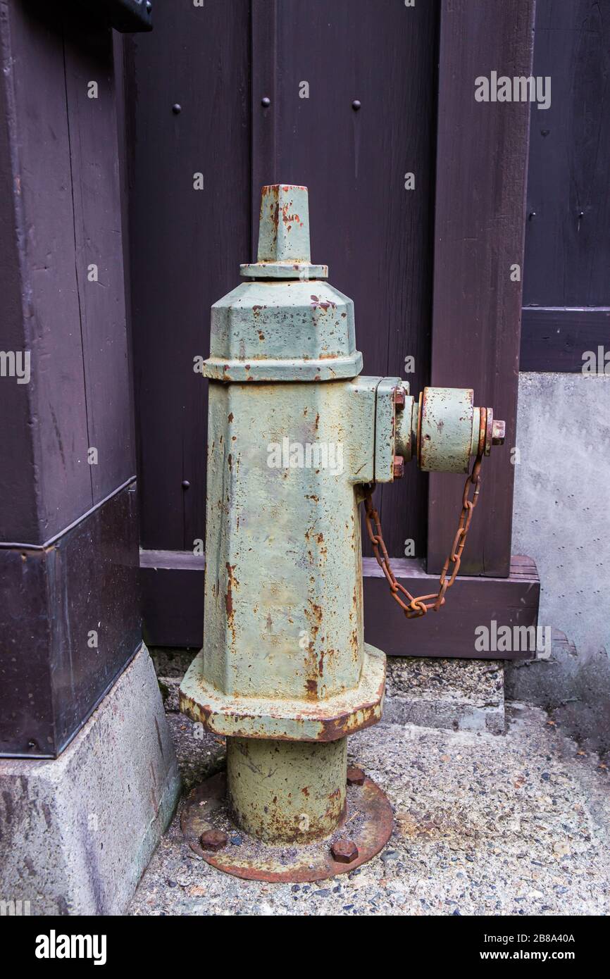 Old Traditional Fire Hydrant Hose in Takayama, Japan Stock Photo - Alamy