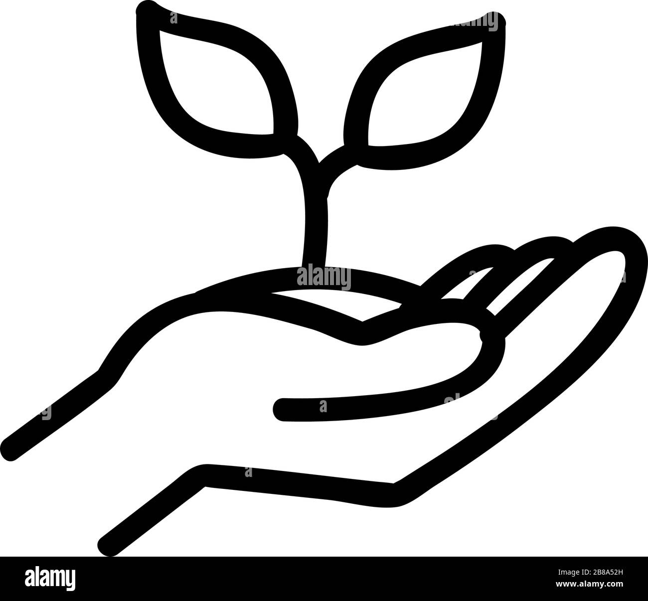 hand plant icon vector outline illustration Stock Vector Image & Art ...