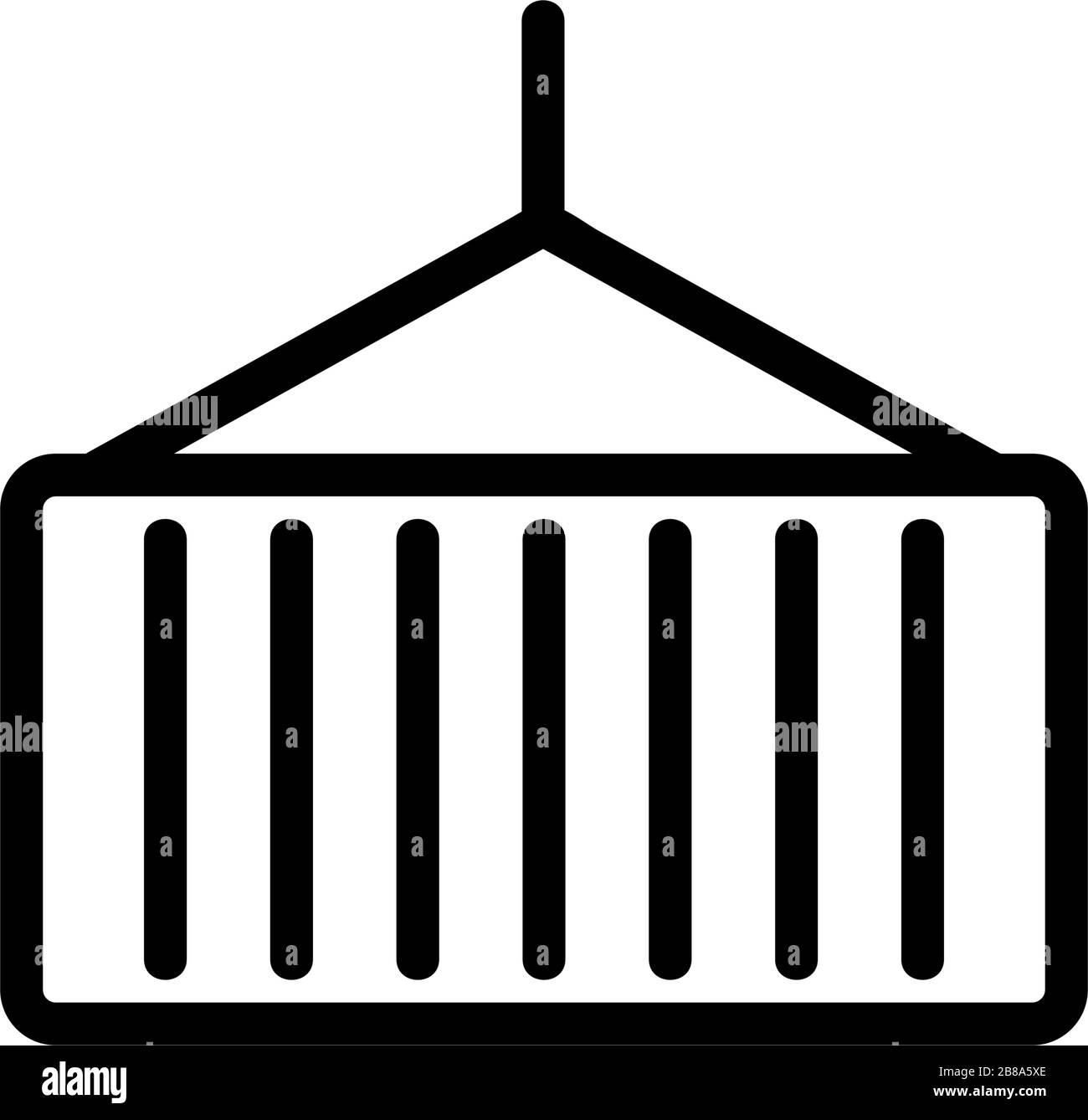 container ship icon vector outline illustration Stock Vector Image ...