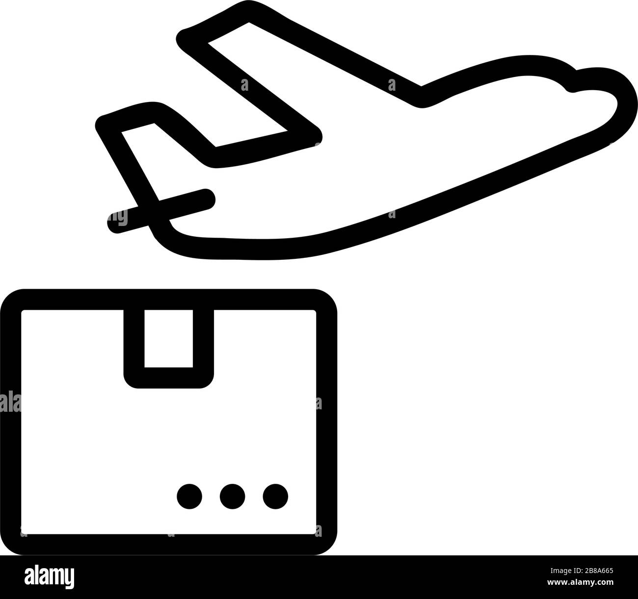 the plane sending icon vector outline illustration Stock Vector Image ...