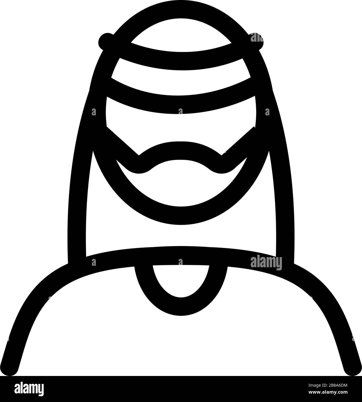 Arab Sheikh icon vector outline illustration Stock Vector Image & Art ...