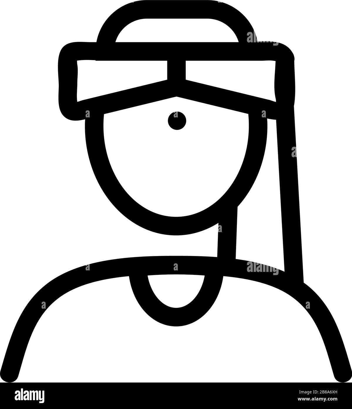 Arab male icon vector outline illustration Stock Vector Image & Art - Alamy