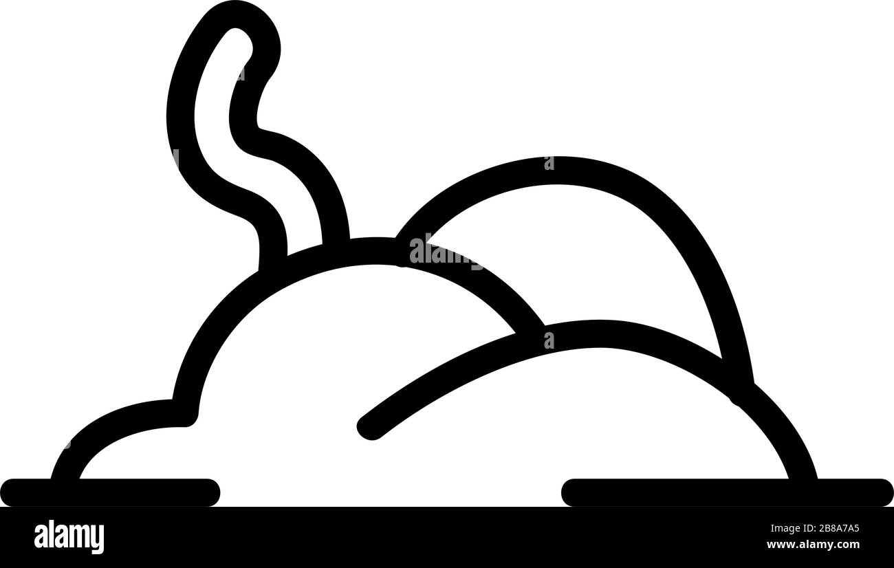 worm compost icon vector outline illustration Stock Vector Image & Art ...