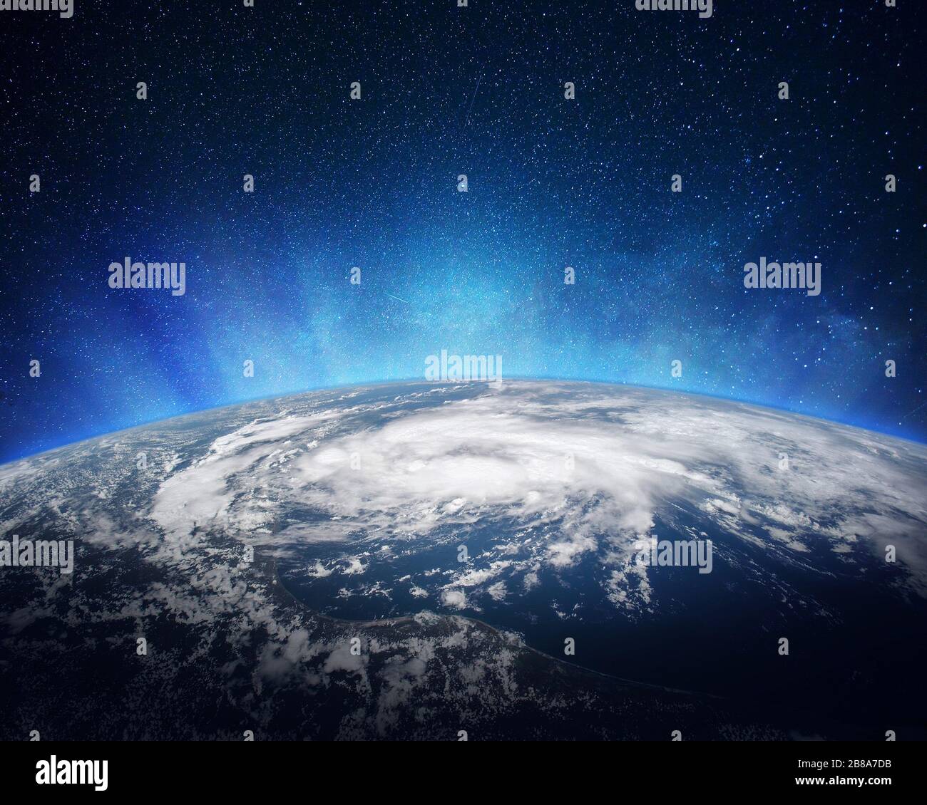 Earth and moon with stars hi-res stock photography and images - Alamy