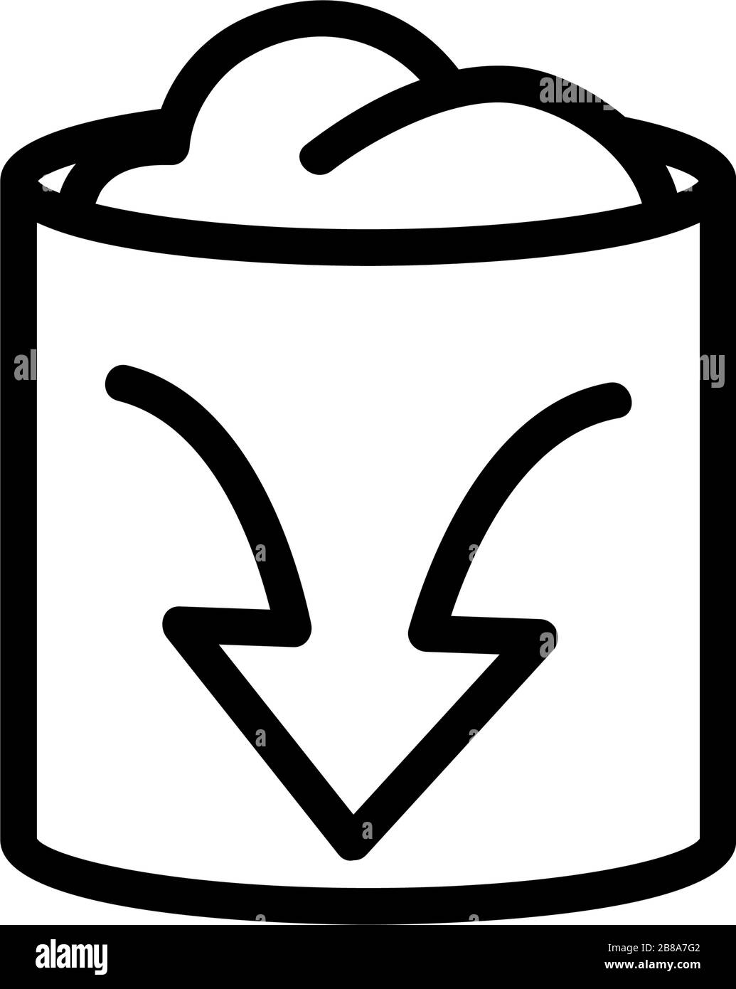 compost in a barrel icon vector outline illustration Stock Vector Image ...