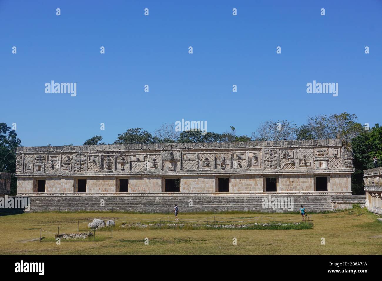 Uxmal, Mexico: The Mesoamerican ball court at the ancient Mayan ruins ...