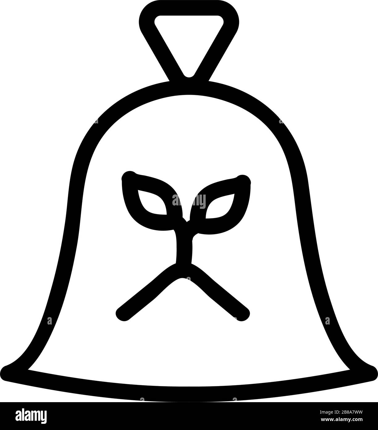 the compost in the bag icon vector outline illustration Stock Vector ...