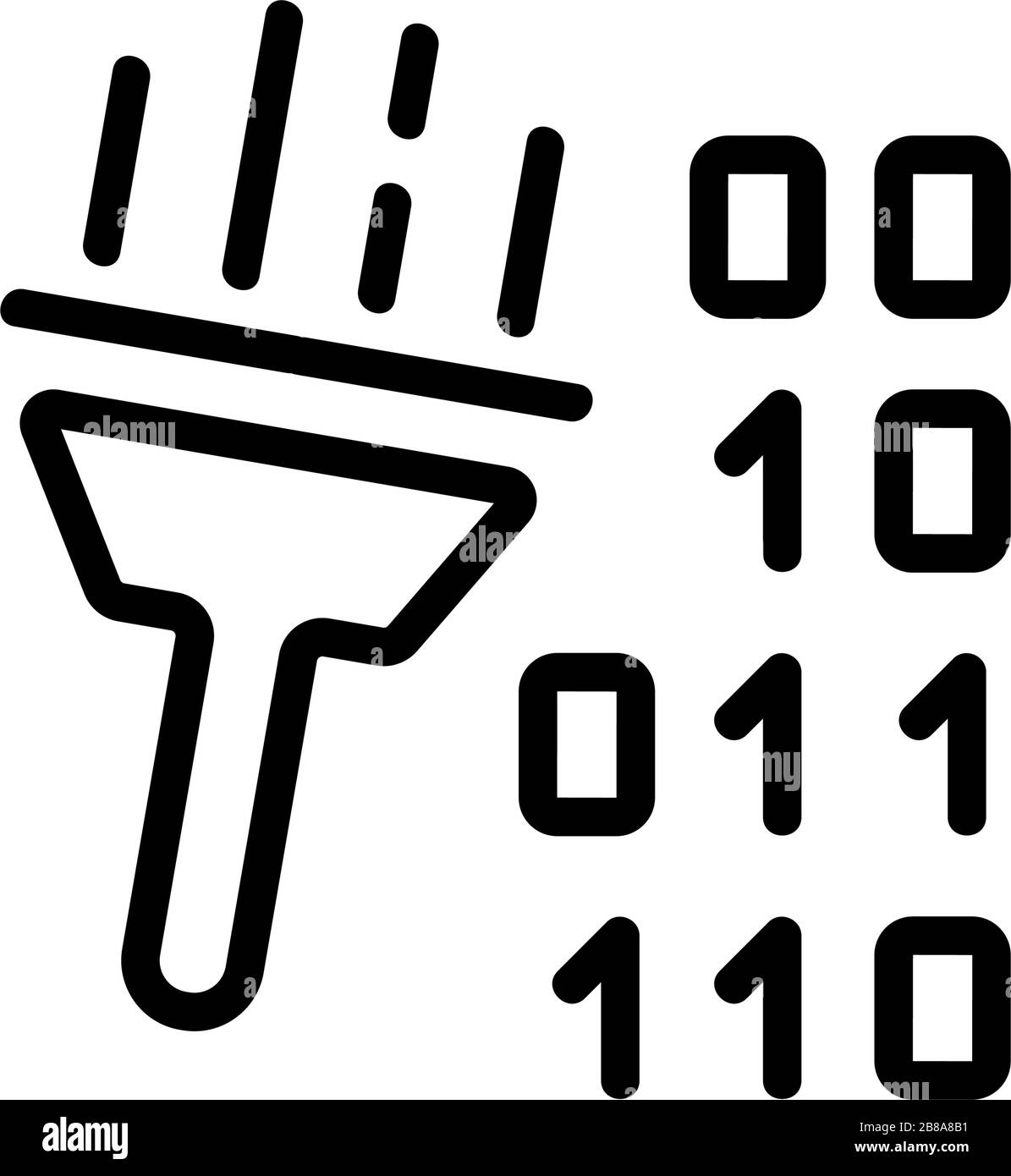 cleaning harmful code icon vector outline illustration Stock Vector ...