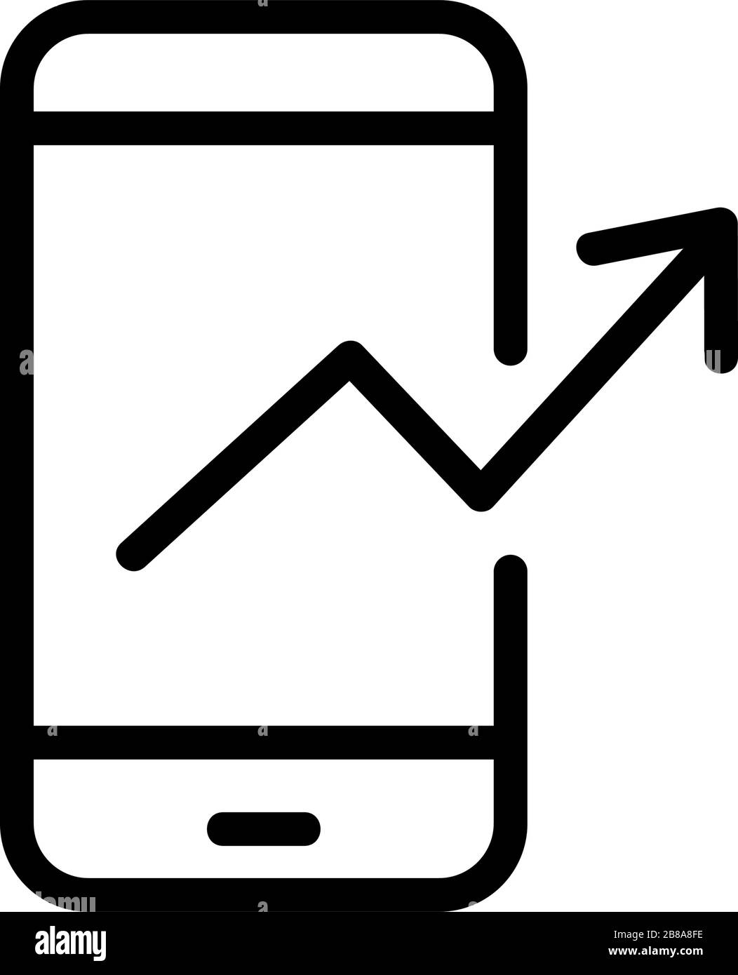 smartphone progress icon vector outline illustration Stock Vector Image ...