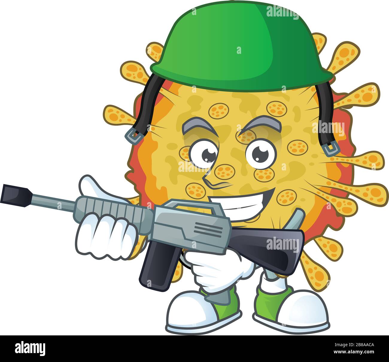 An elegant picture of outbreaks coronavirus as an Army having machine ...