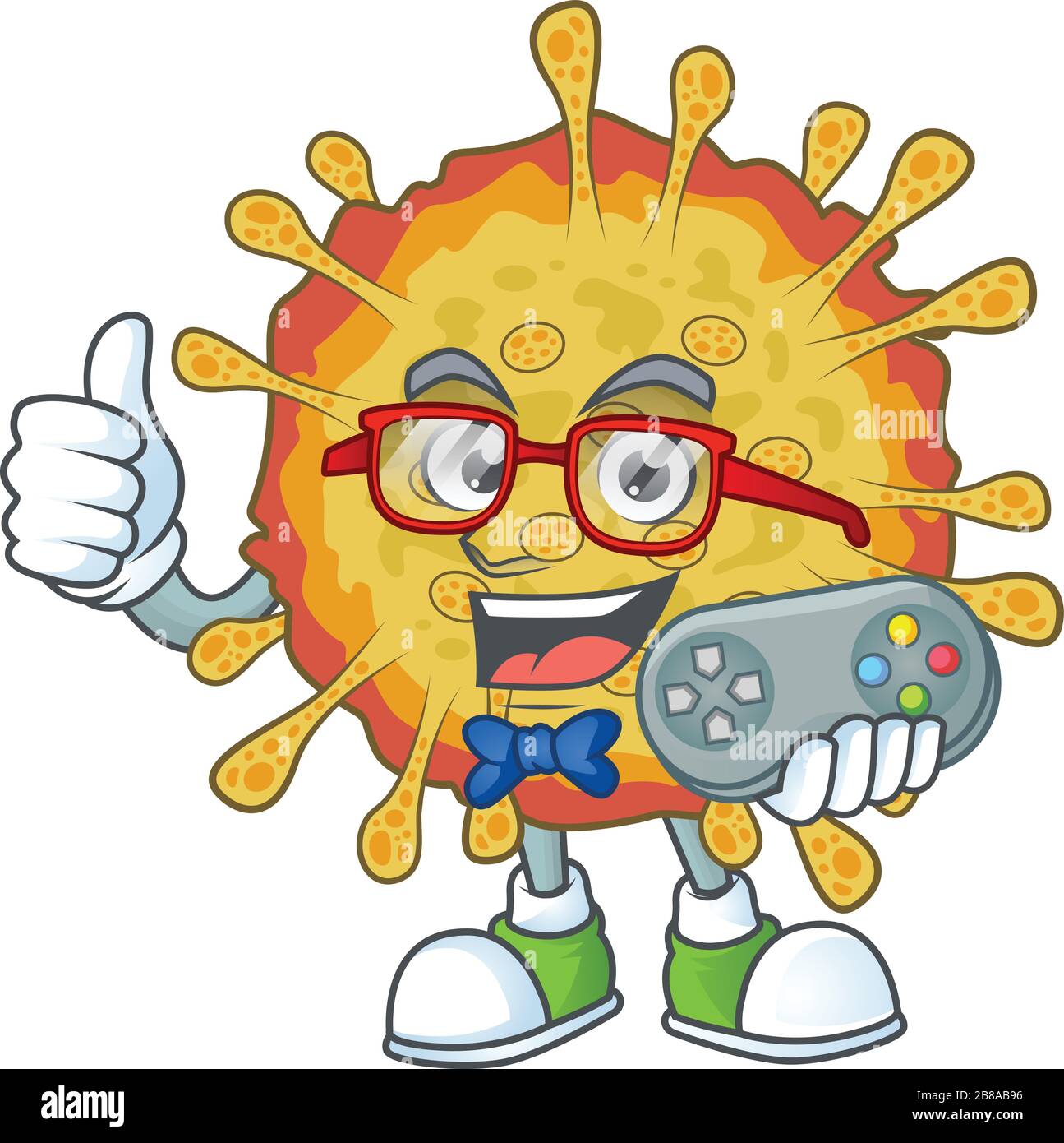 Talented outbreaks coronavirus gamer mascot design using controller ...