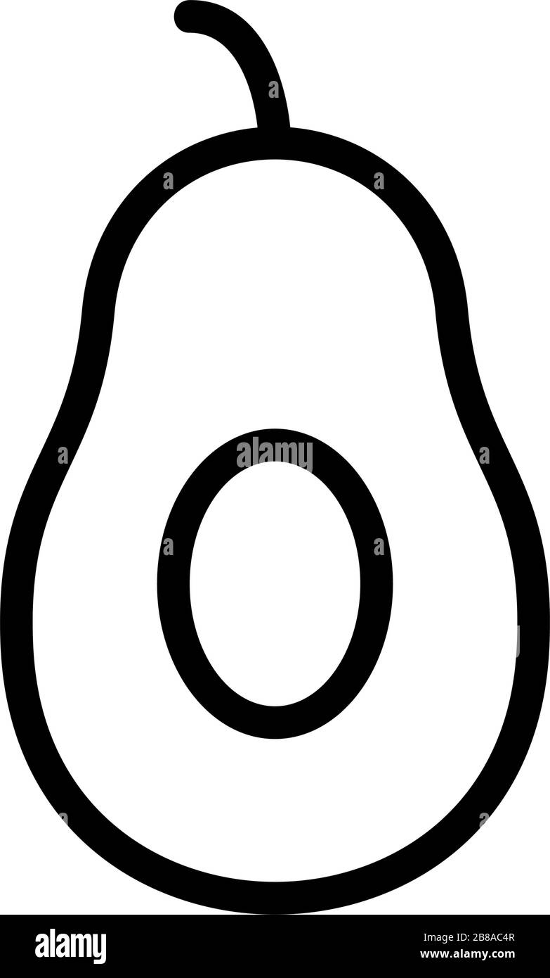 the best avocado icon vector outline illustration Stock Vector Image ...