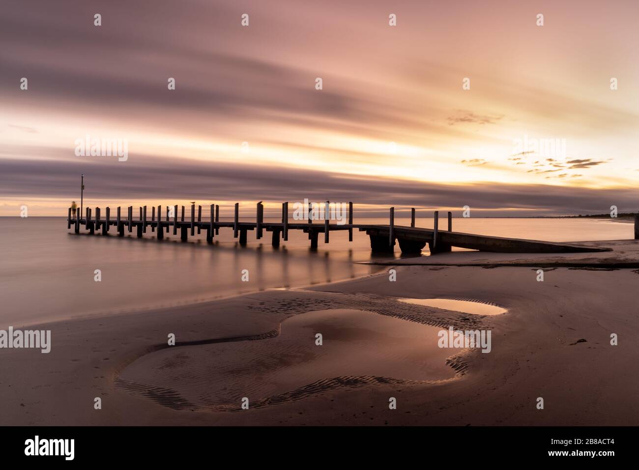 Sunrise at Quindalup Boat Ramp, Quindalup, Western Australia Stock ...