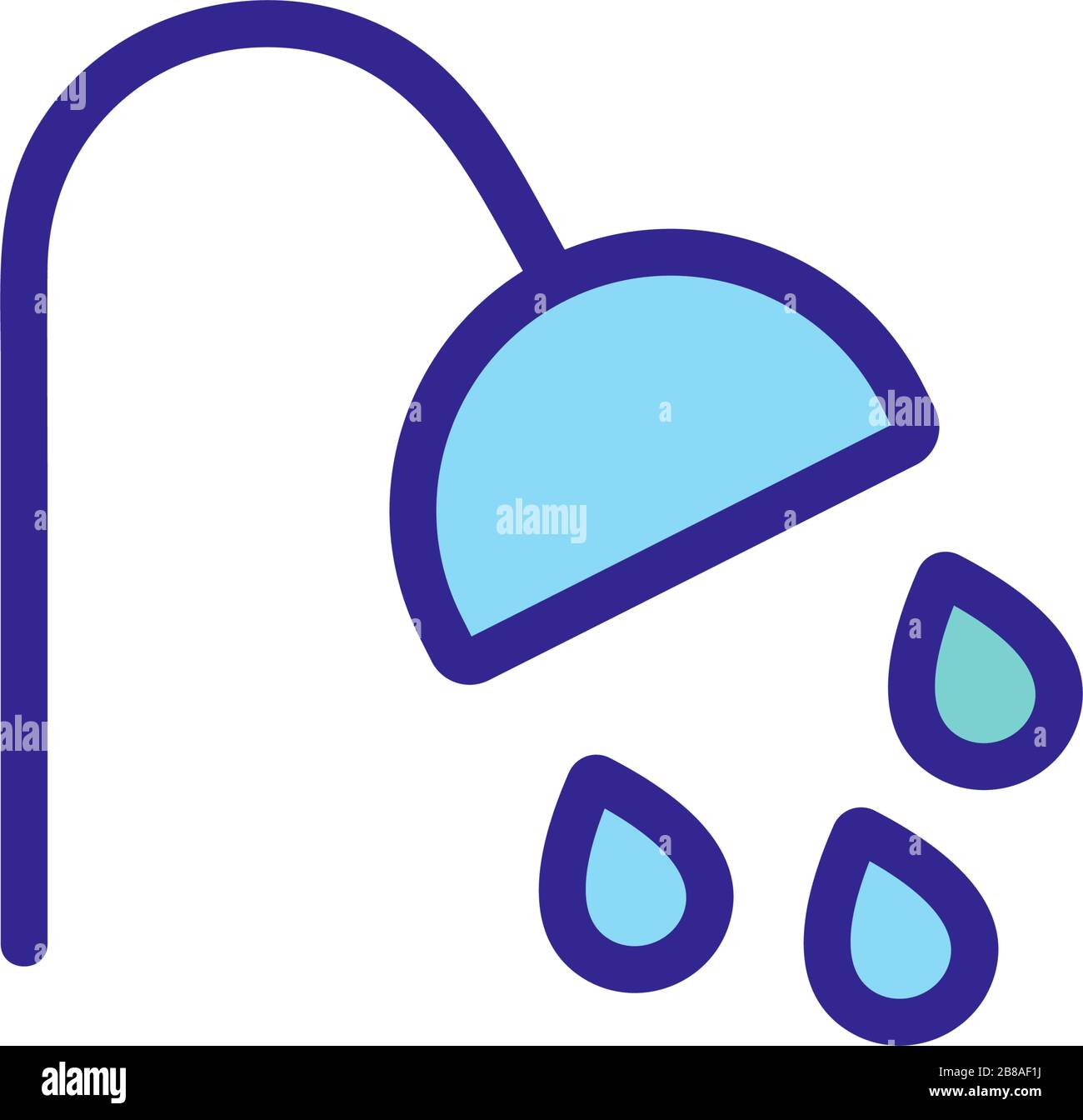 shower water icon vector outline illustration Stock Vector Image & Art ...