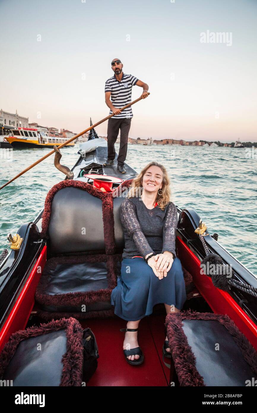 Woman in gondola hi-res stock photography and images - Alamy