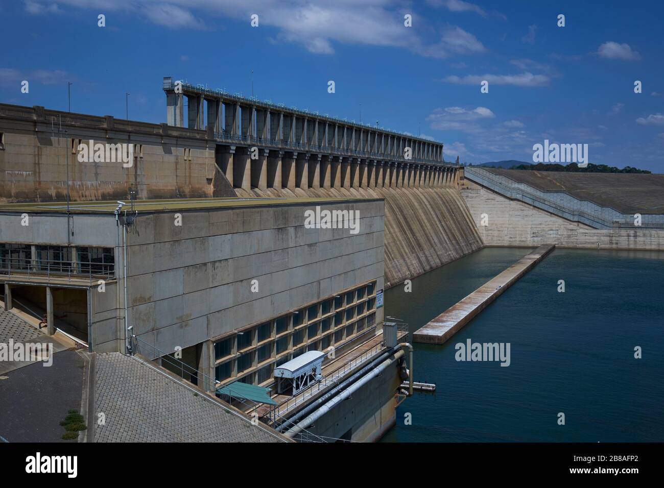 The Hume dam on the Murray river. In New South Wales, Australia Stock ...