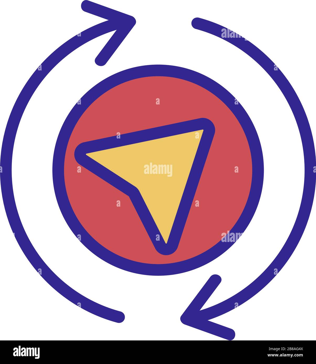 the Navigator online icon vector outline illustration Stock Vector ...