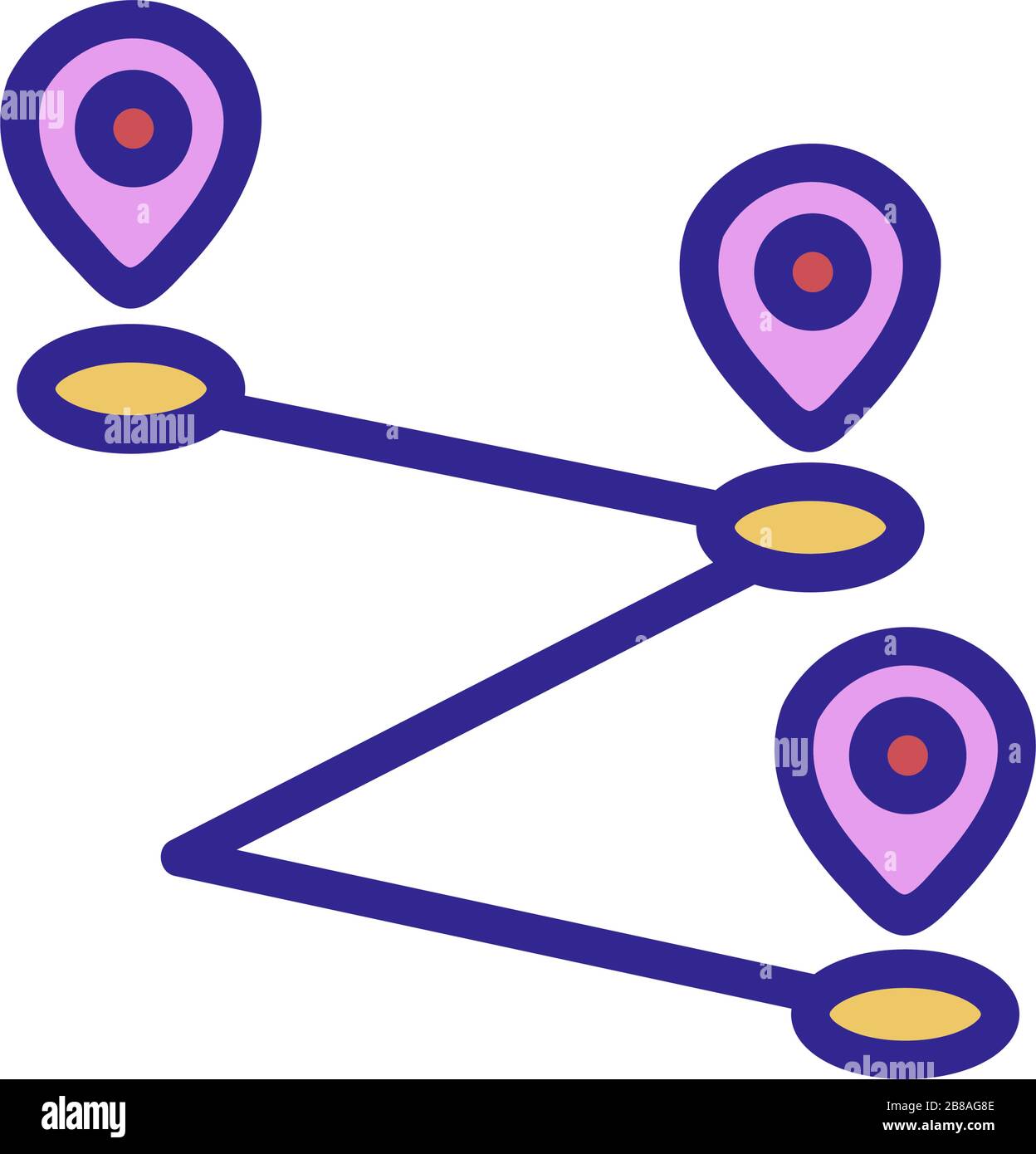 driving directions icon vector outline illustration Stock Vector Image ...