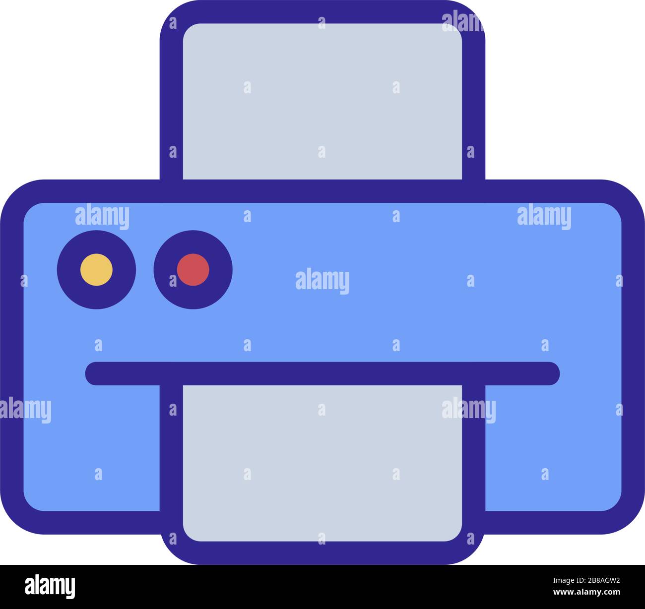 the inkjet printer icon vector outline illustration Stock Vector Image ...