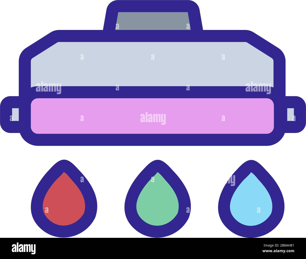 refill printer icon vector outline illustration Stock Vector Image ...