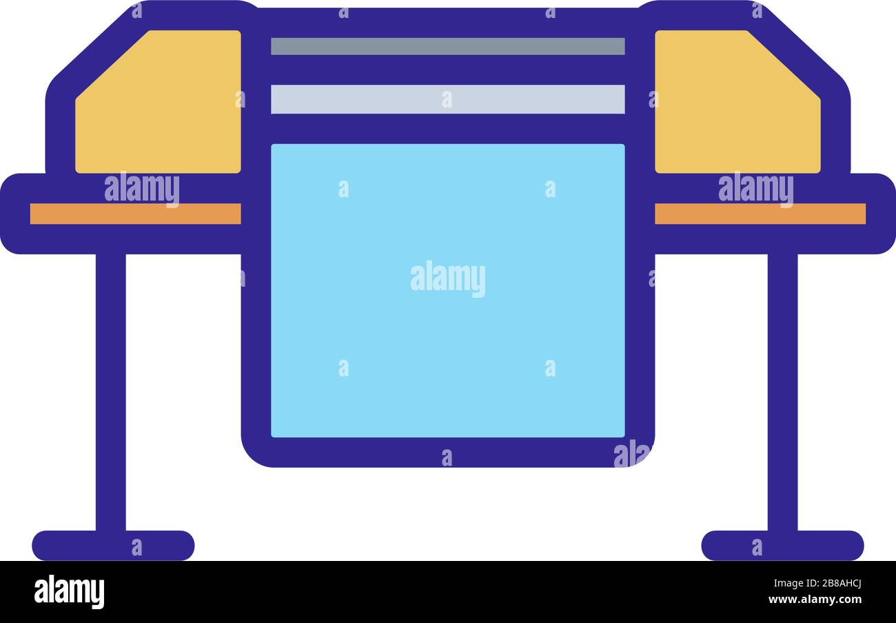 large format printer icon vector outline illustration Stock Vector ...