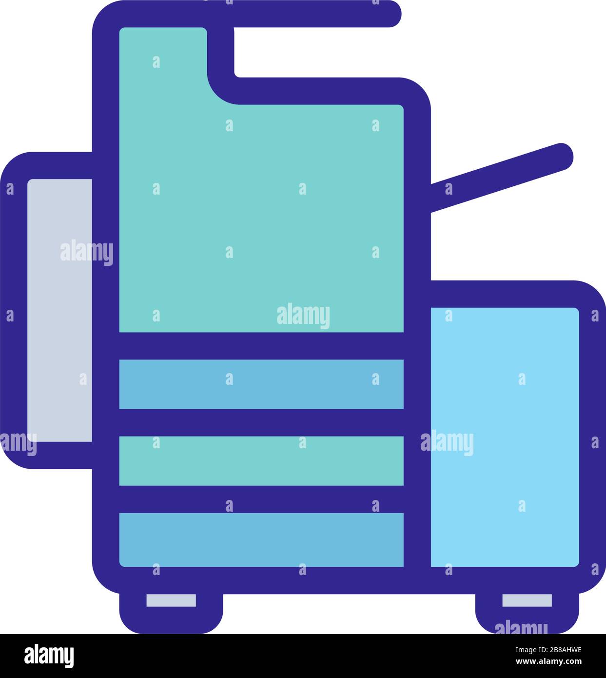 printer cartridge icon vector outline illustration Stock Vector Image ...