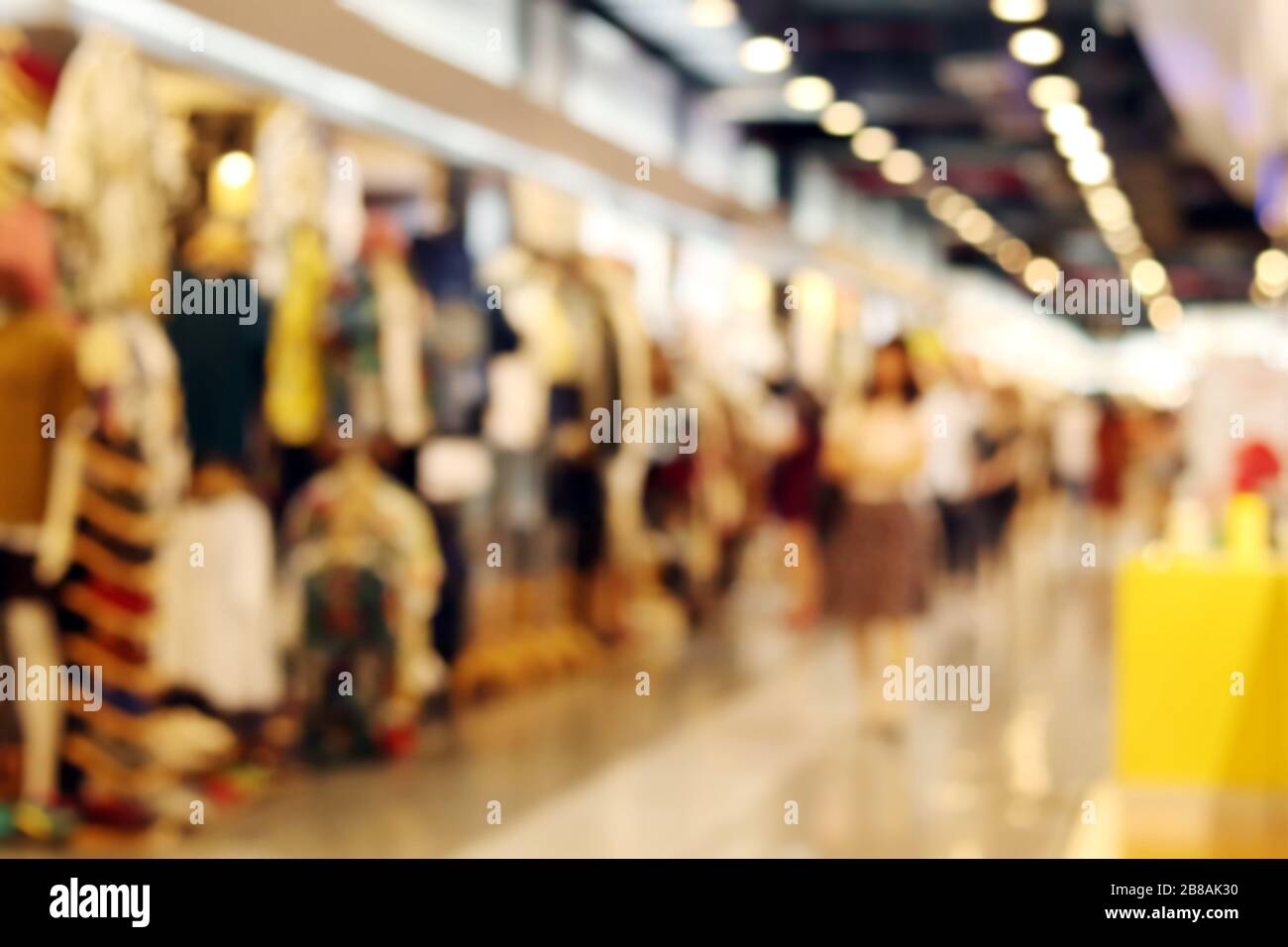 background blurred of shopping clothing store fashion shop inside ...