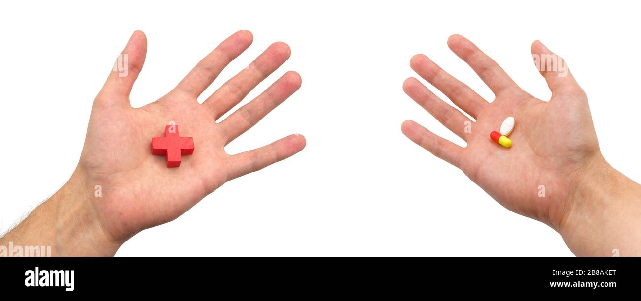 Hands cross medicine symbol hi-res stock photography and images - Alamy