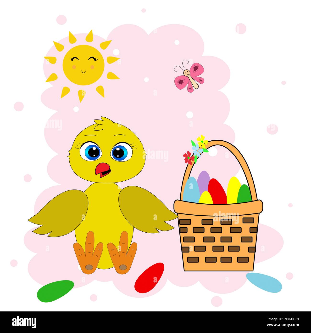 easter chicken egg cartoon illustration illustration Stock Vector Image ...