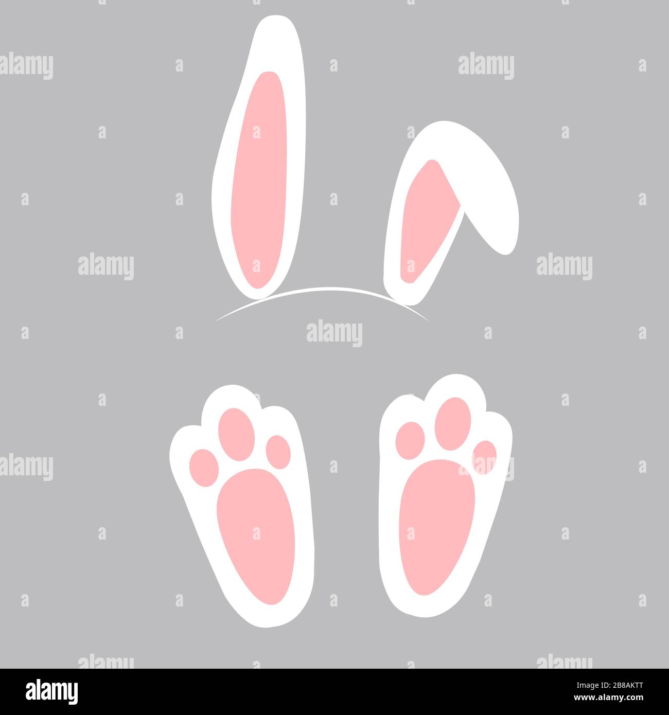 cute easter bunny rabbit cartoon illustration Stock Vector Image & Art ...