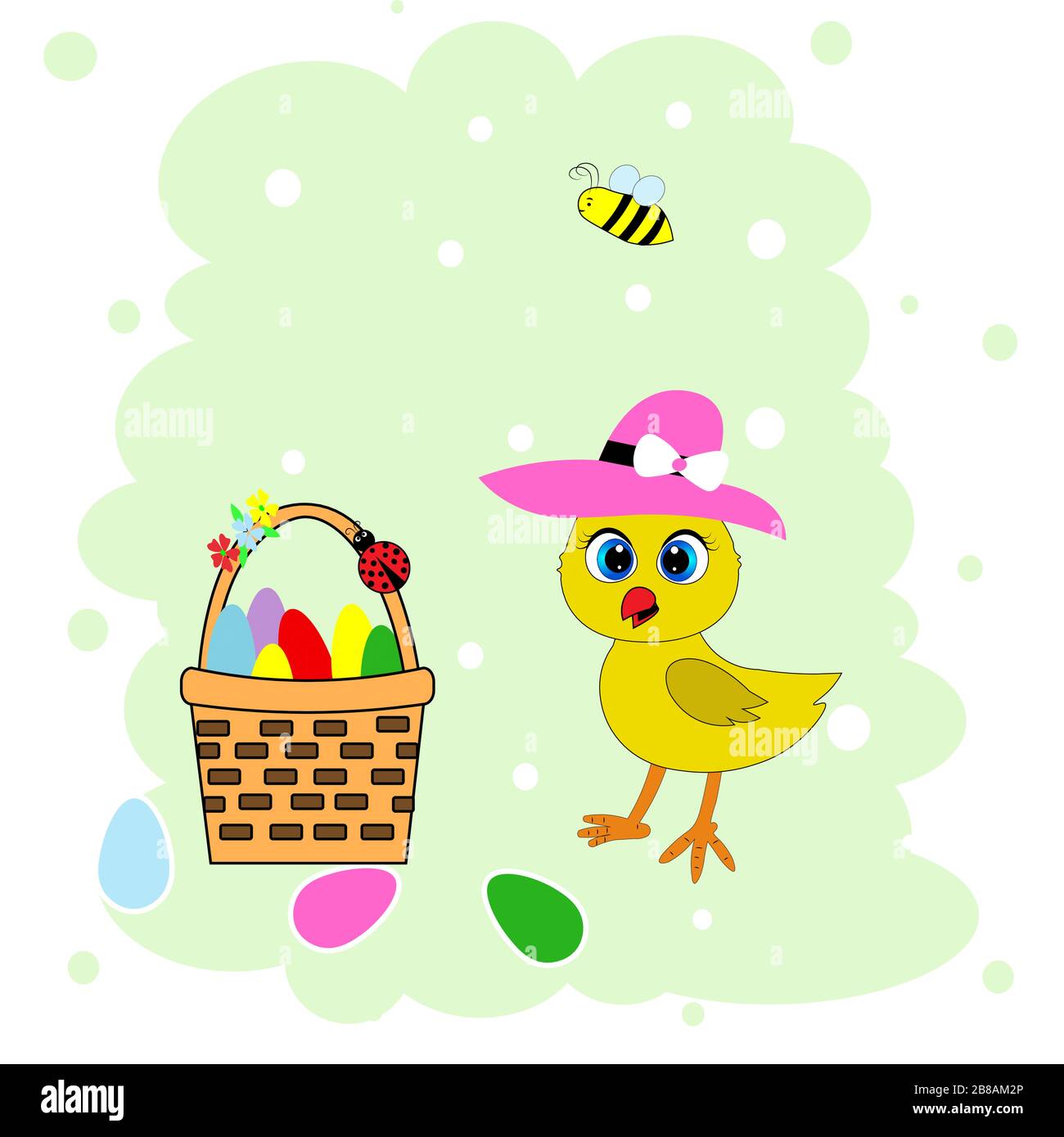easter chicken egg cartoon illustration illustration Stock Vector Image ...