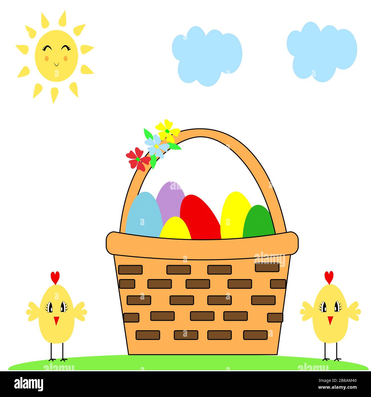 easter chicken egg cartoon illustration illustration Stock Vector Image ...