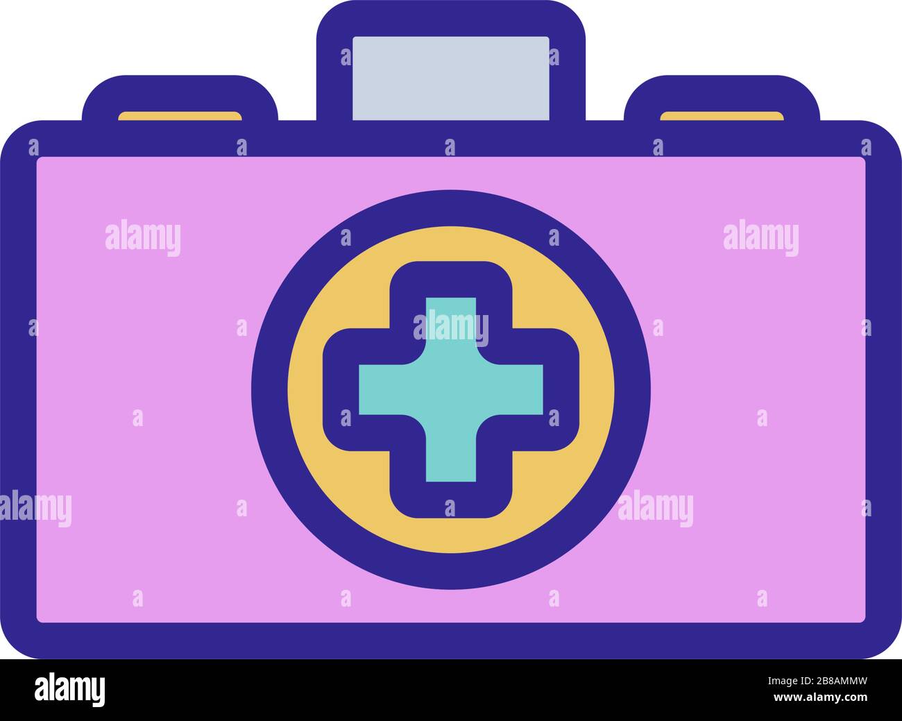 suitcase medic icon vector outline illustration Stock Vector Image ...