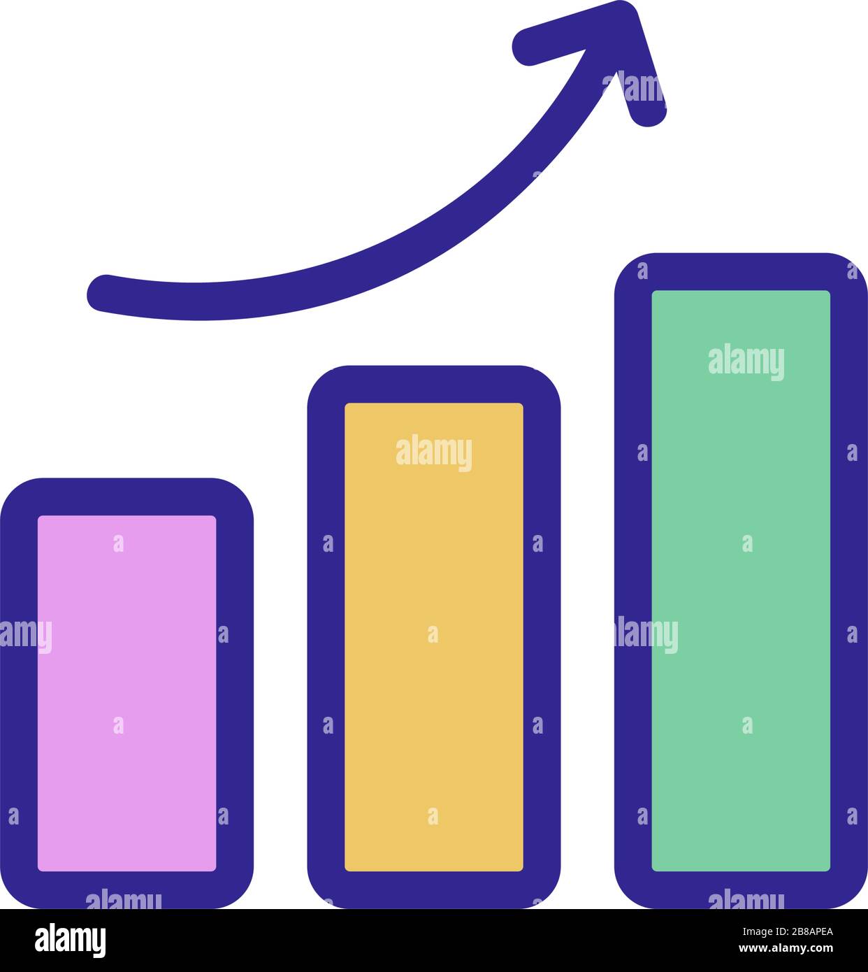 growth arrow chart icon vector outline illustration Stock Vector Image ...