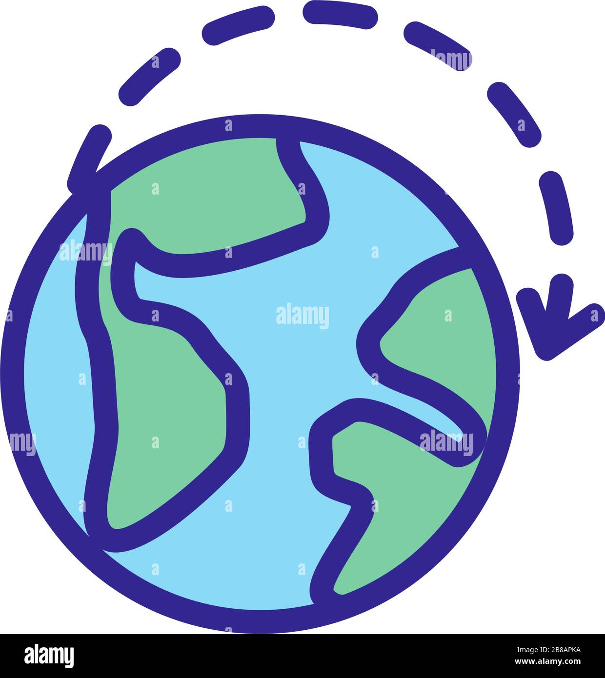 exports of goods planet icon vector outline illustration Stock Vector ...