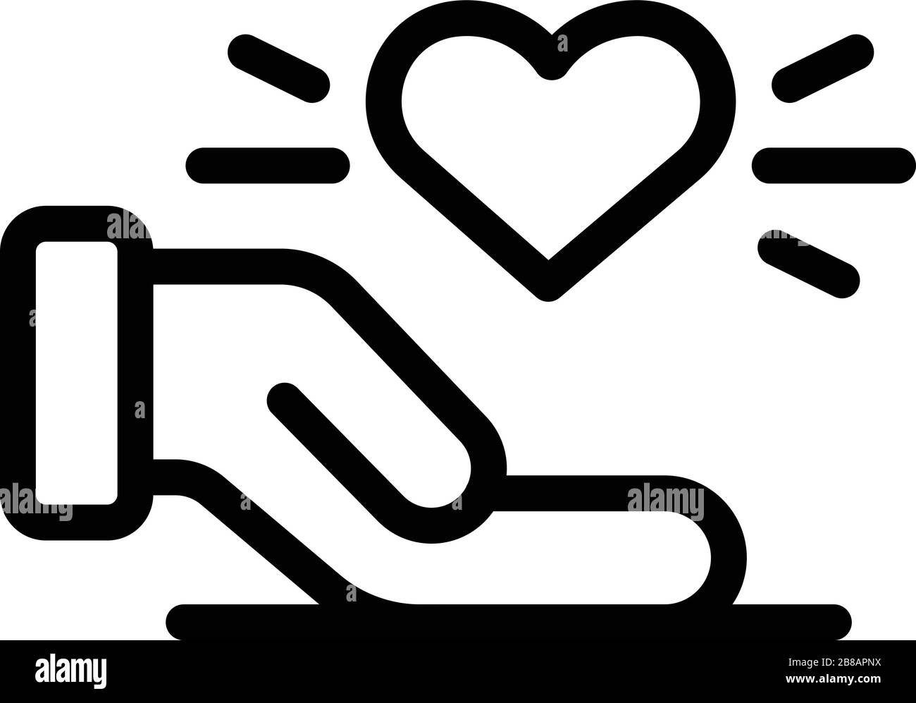 Keep respect heart icon, outline style Stock Vector Image & Art - Alamy