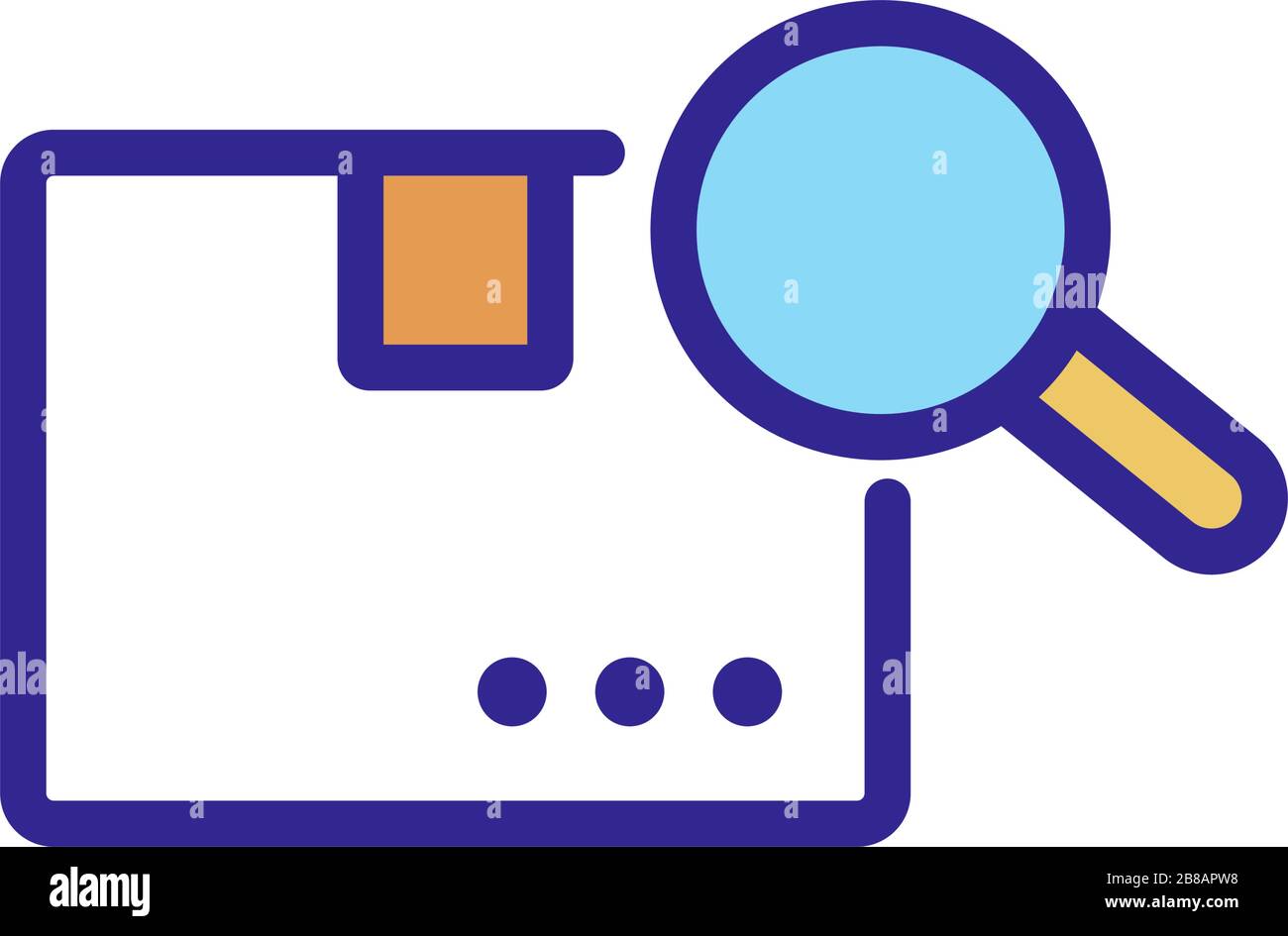 search product icon vector outline illustration Stock Vector Image ...