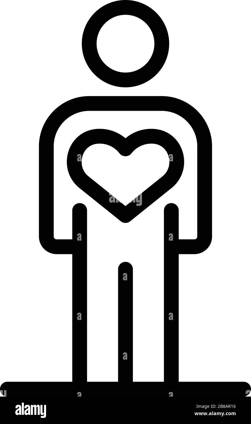 Volunteer man icon, outline style Stock Vector Image & Art - Alamy