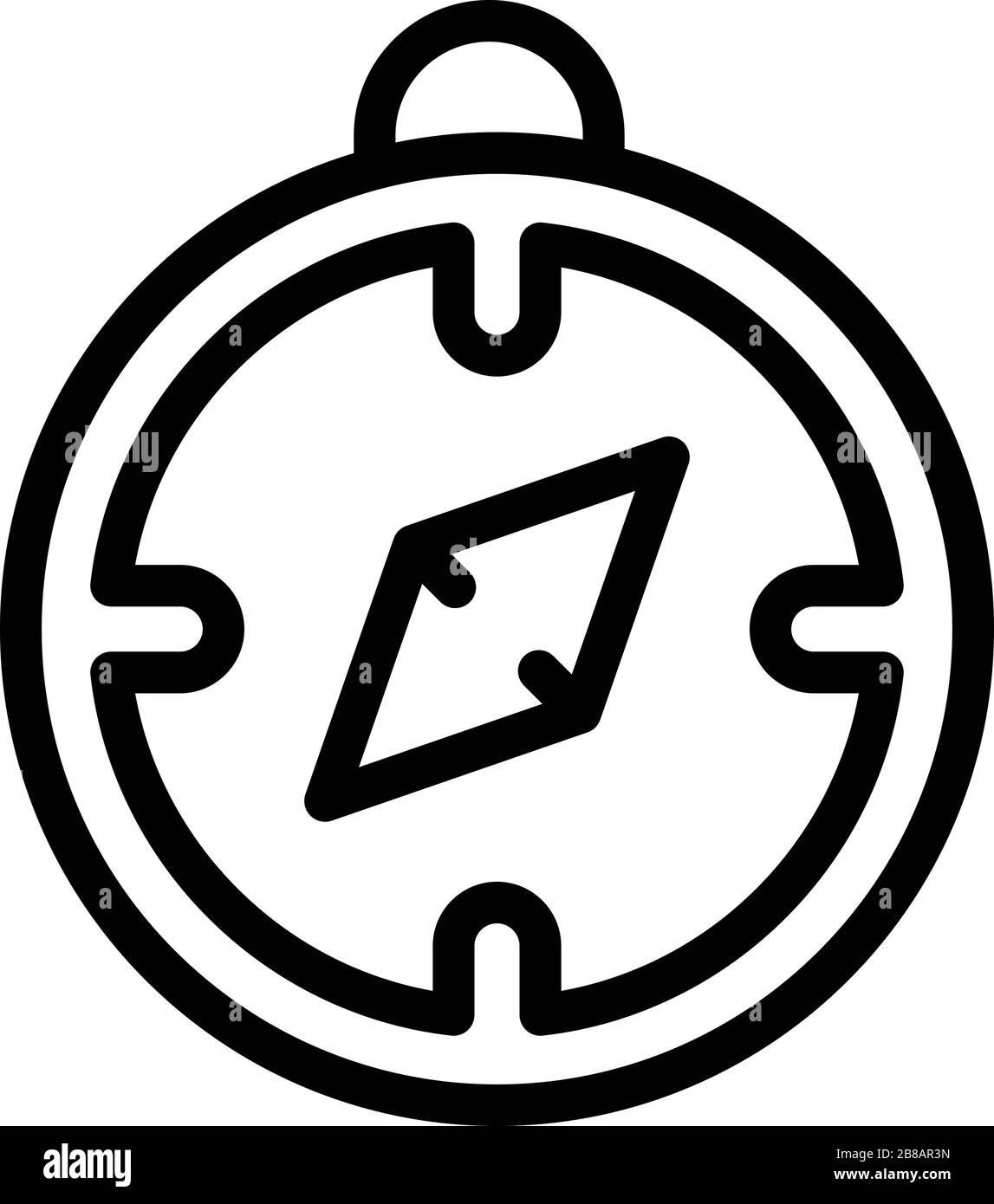 Hand compass icon, outline style Stock Vector Image & Art - Alamy