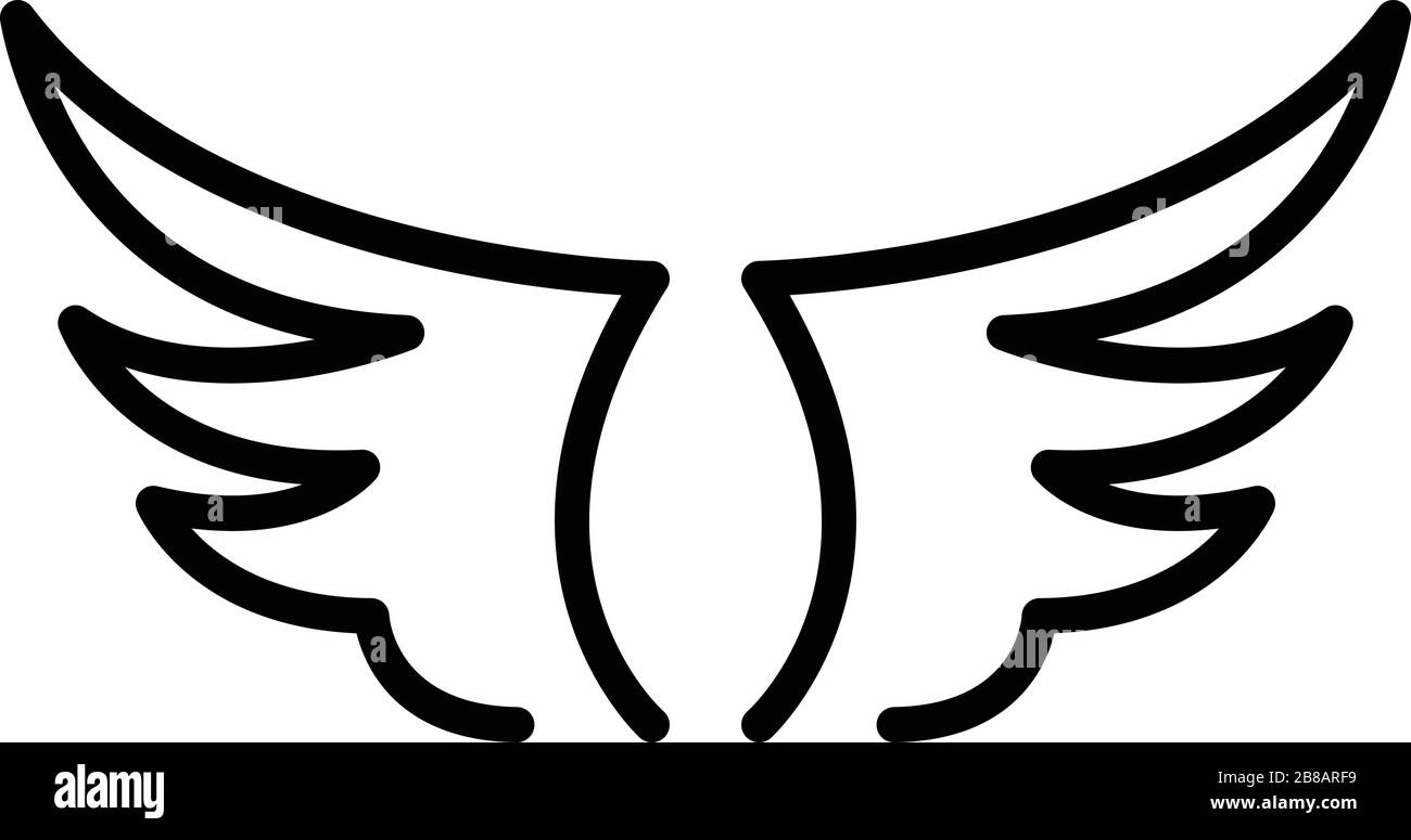 Phoenix wings icon, outline style Stock Vector Image & Art - Alamy