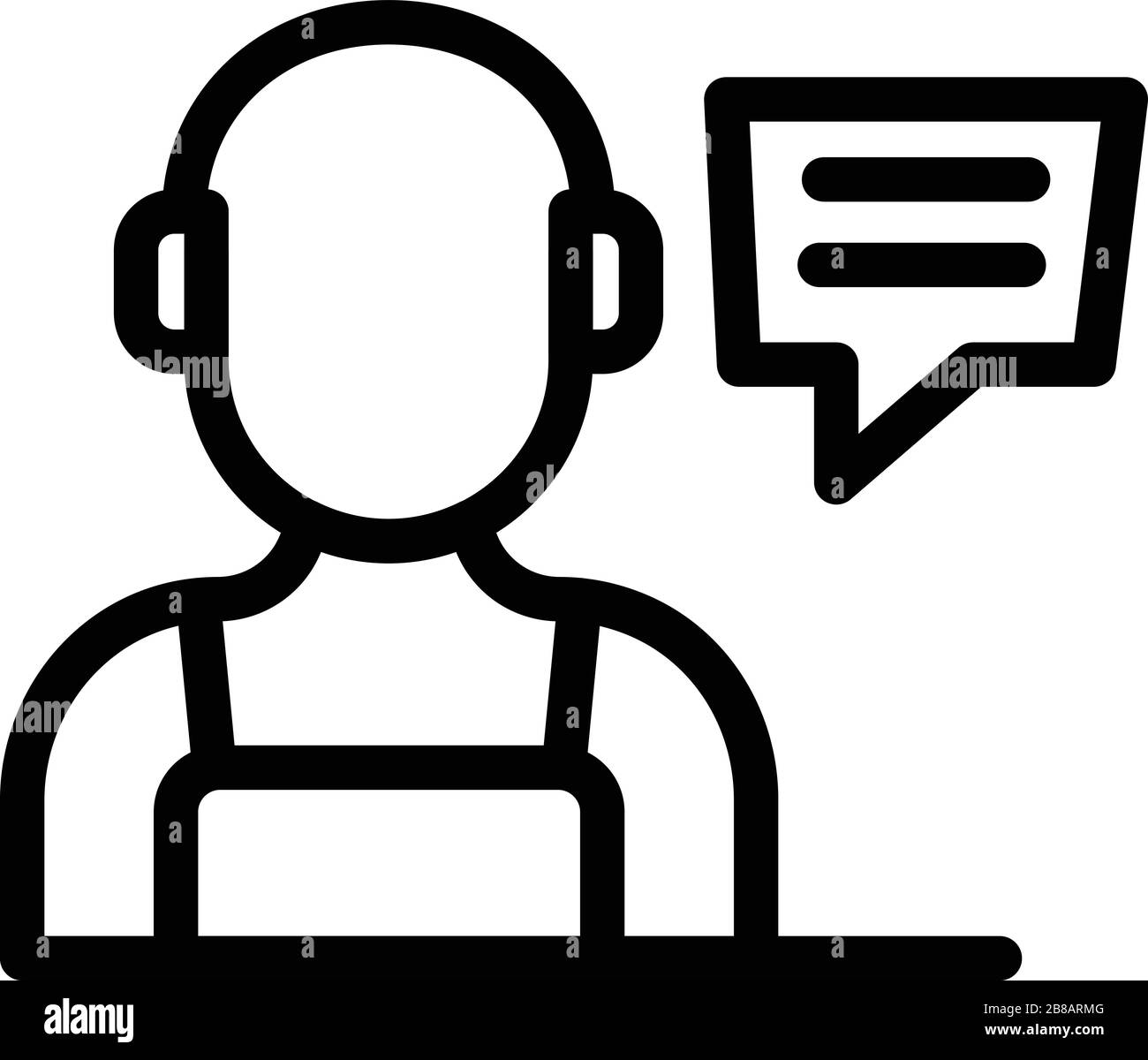 Repairman call center icon, outline style Stock Vector Image & Art - Alamy