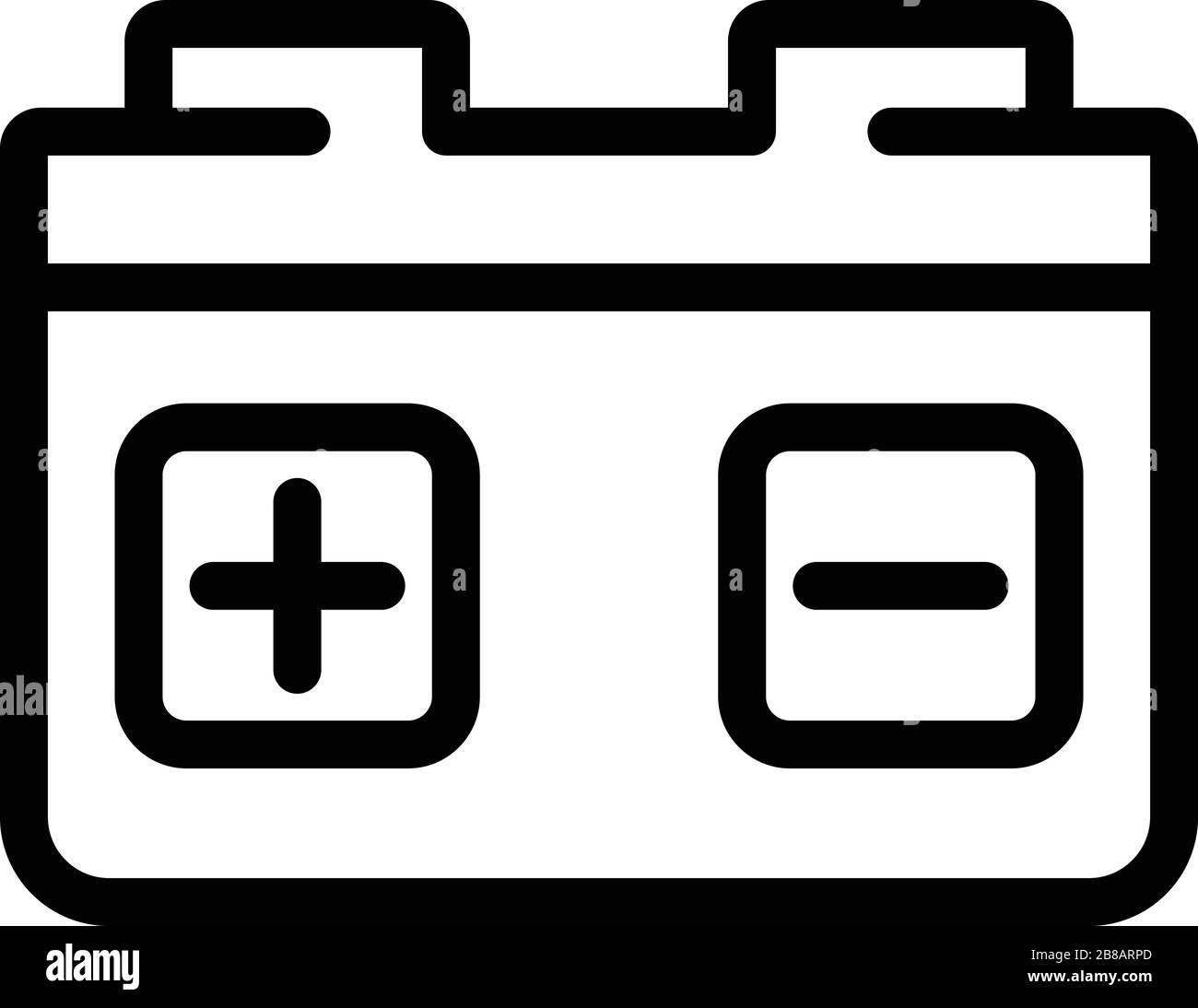Car battery icon, outline style Stock Vector Image & Art - Alamy